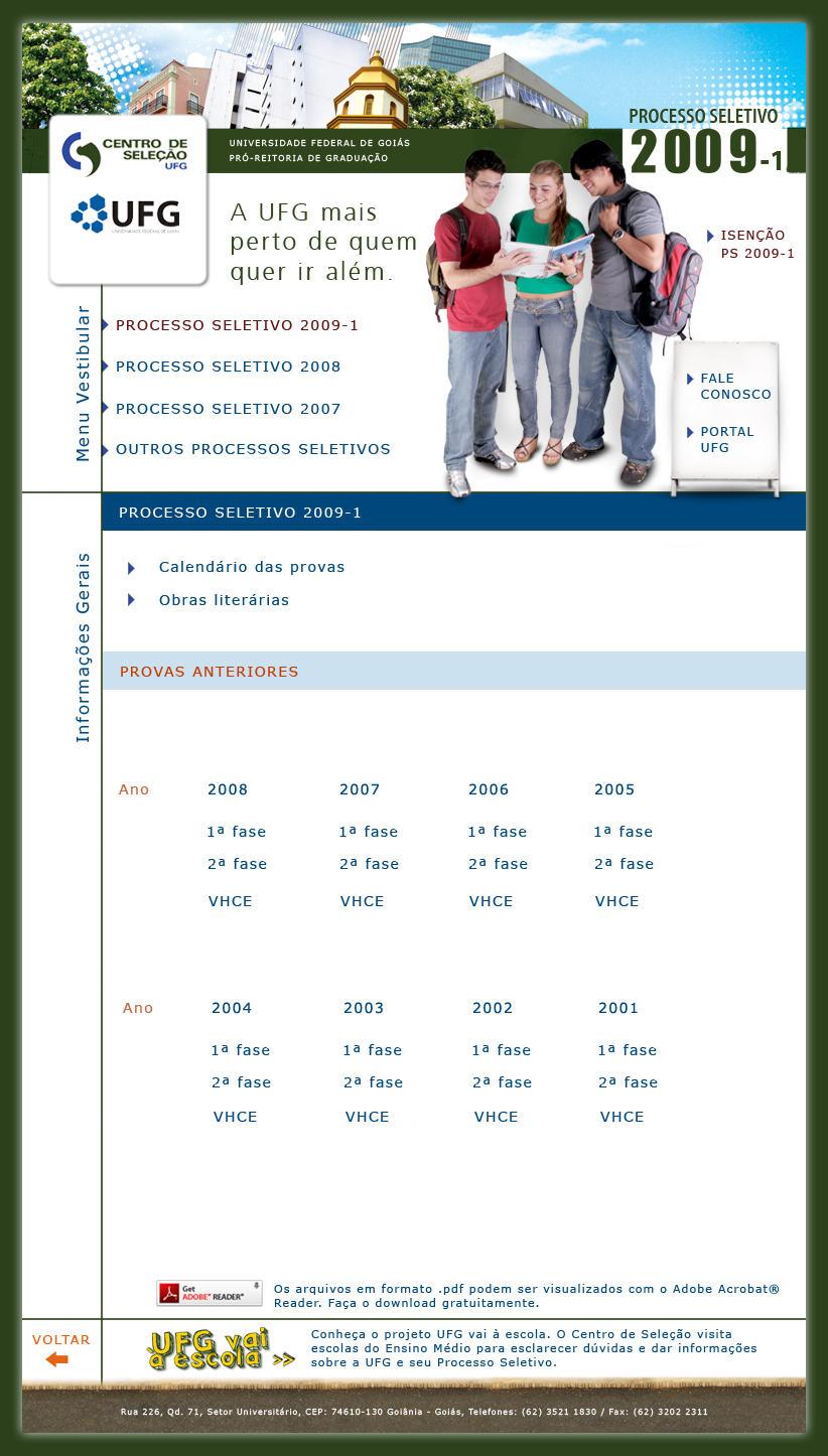 UFG - Portal do Vestibular